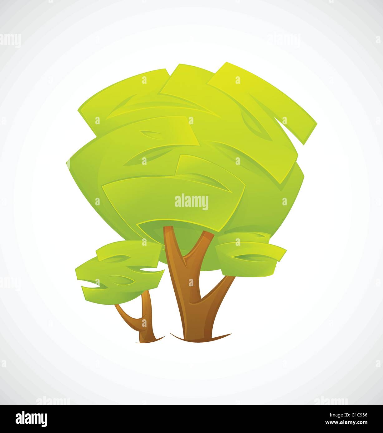 Abstract Tree isolated on a white background. Vector illustration Stock ...