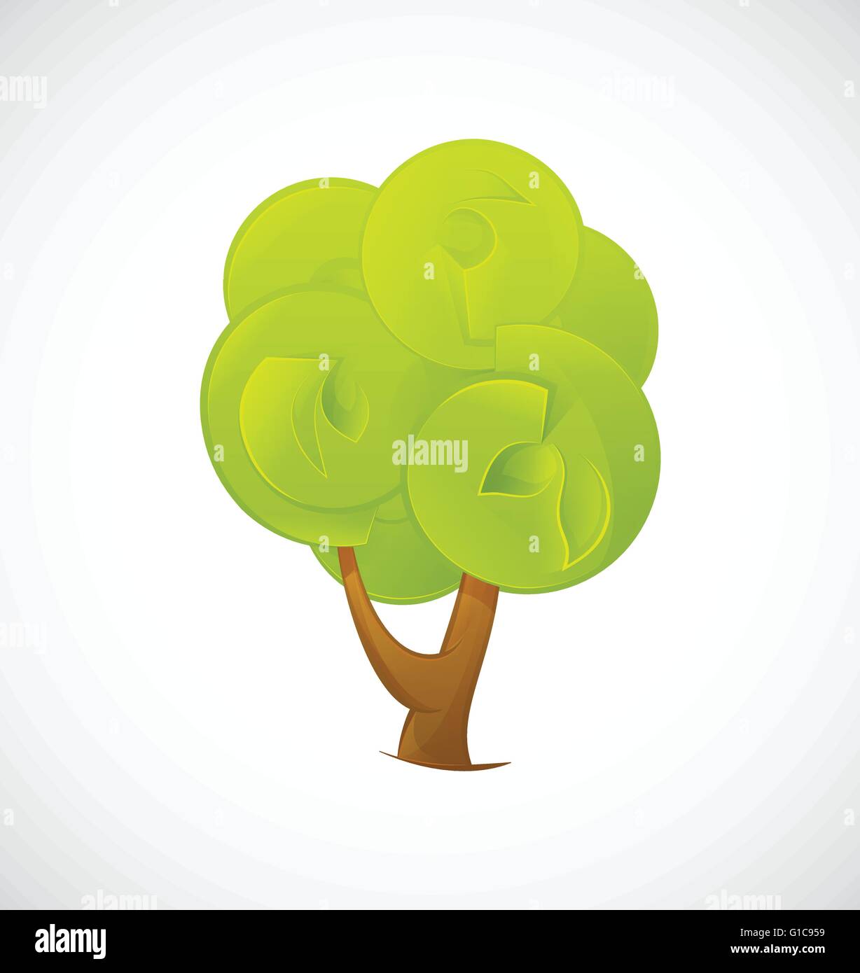 Abstract Tree isolated on a white background. Vector illustration Stock ...