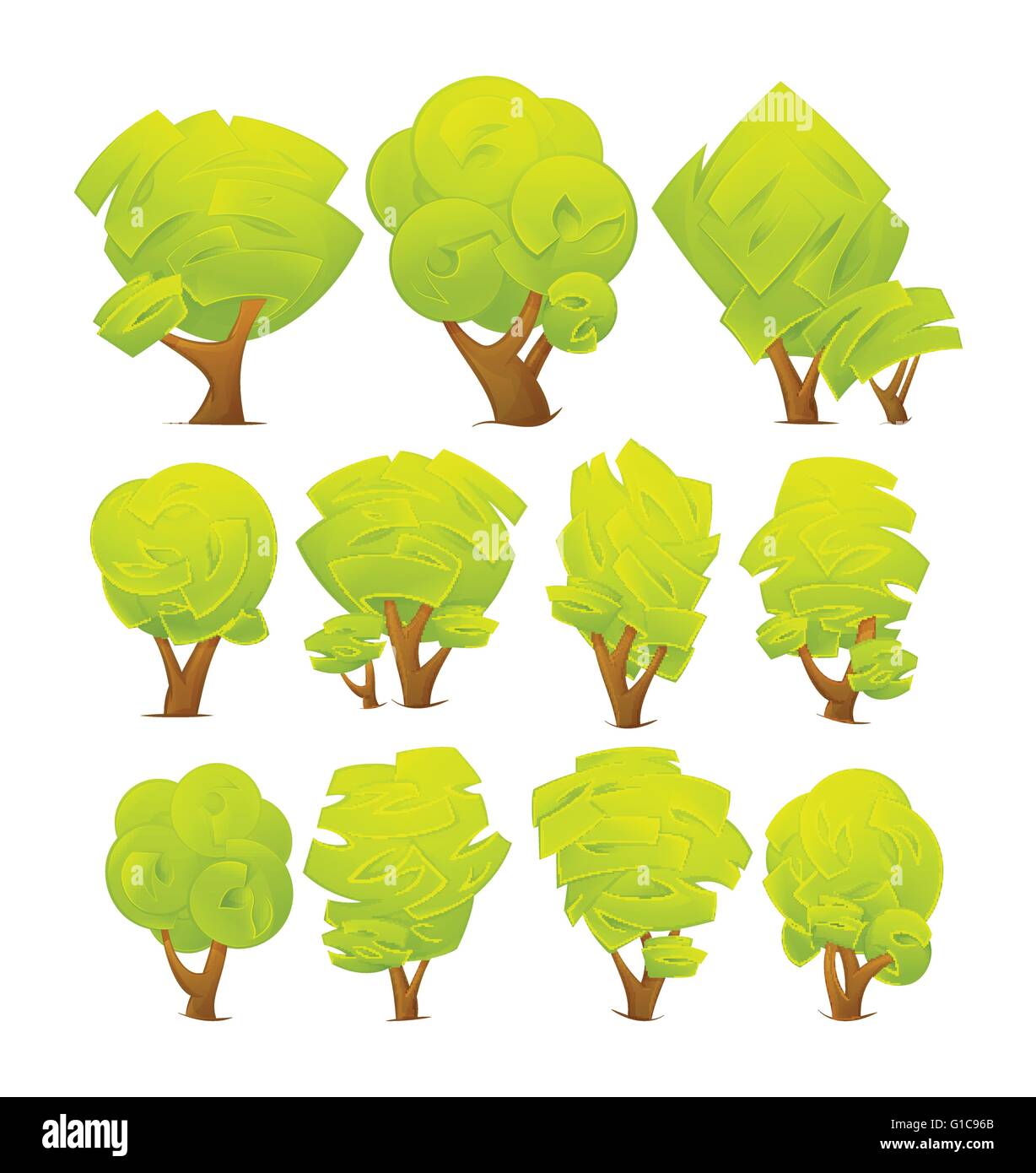 Abstract Tree isolated on a white background. Vector illustration Stock ...