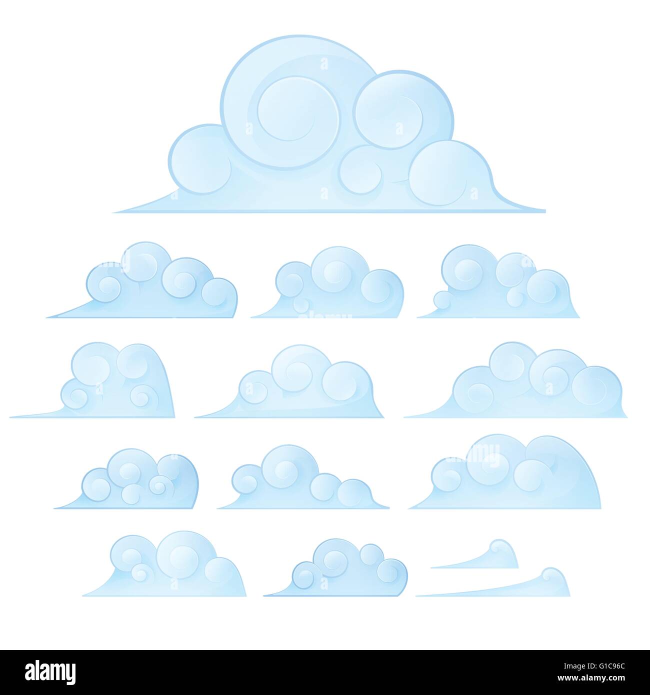 Set of Cloud elements. Vector illustration Stock Vector Image & Art - Alamy
