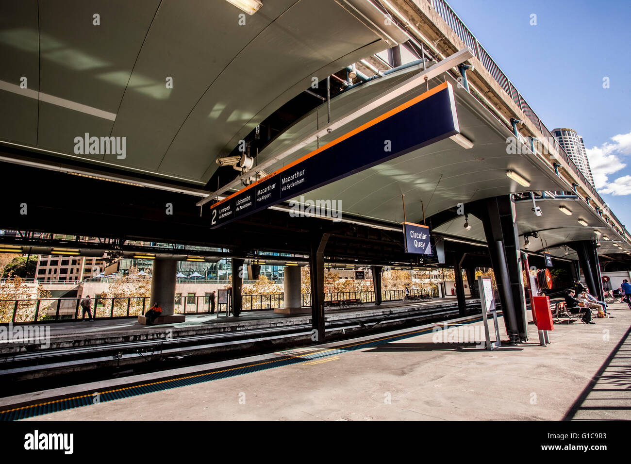 Sydney, Australia - May 15, 2015: Circular Quay train station in ...