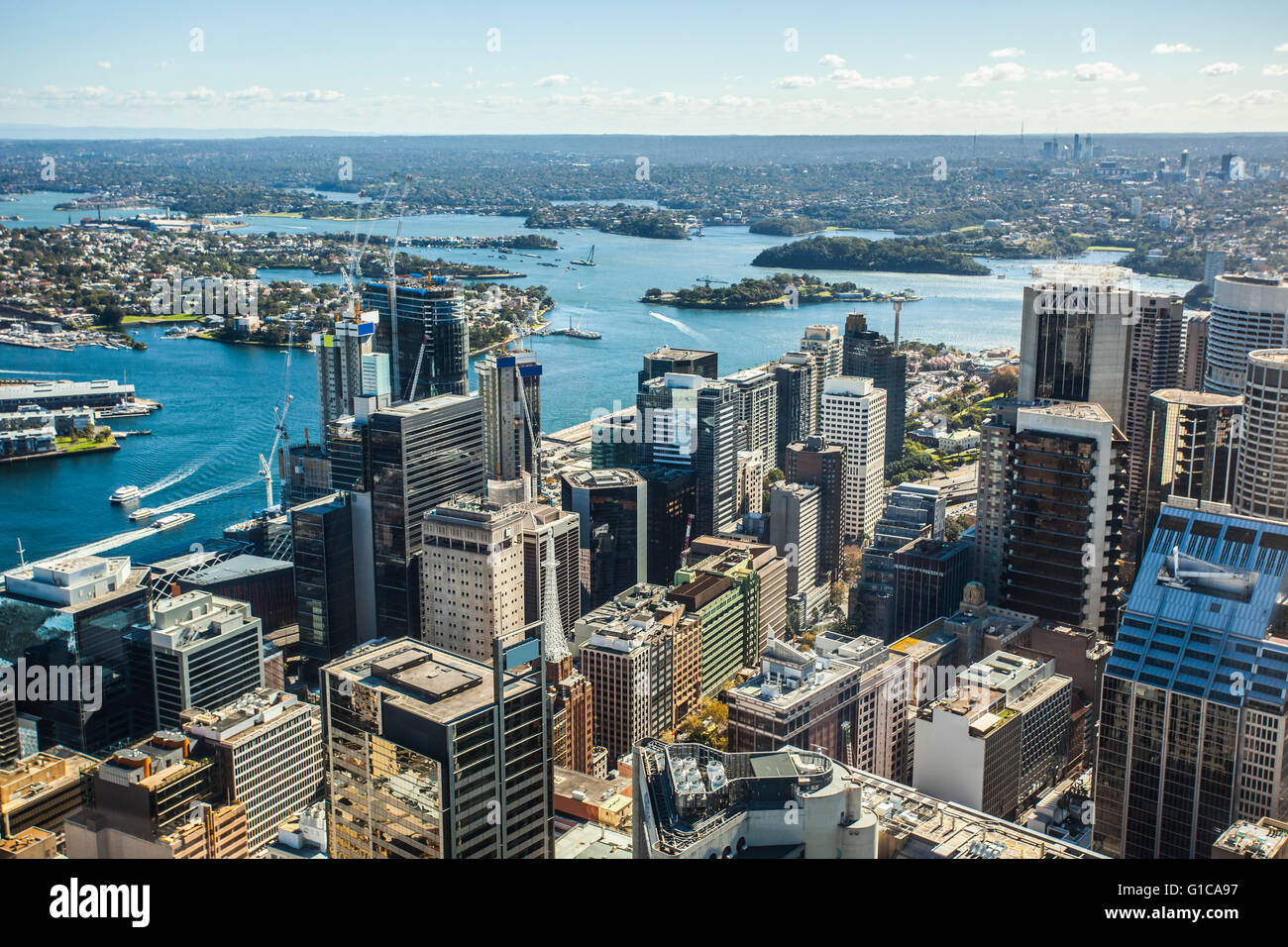 Aerial view of the skyline of Sydney, Australia Stock Photo - Alamy