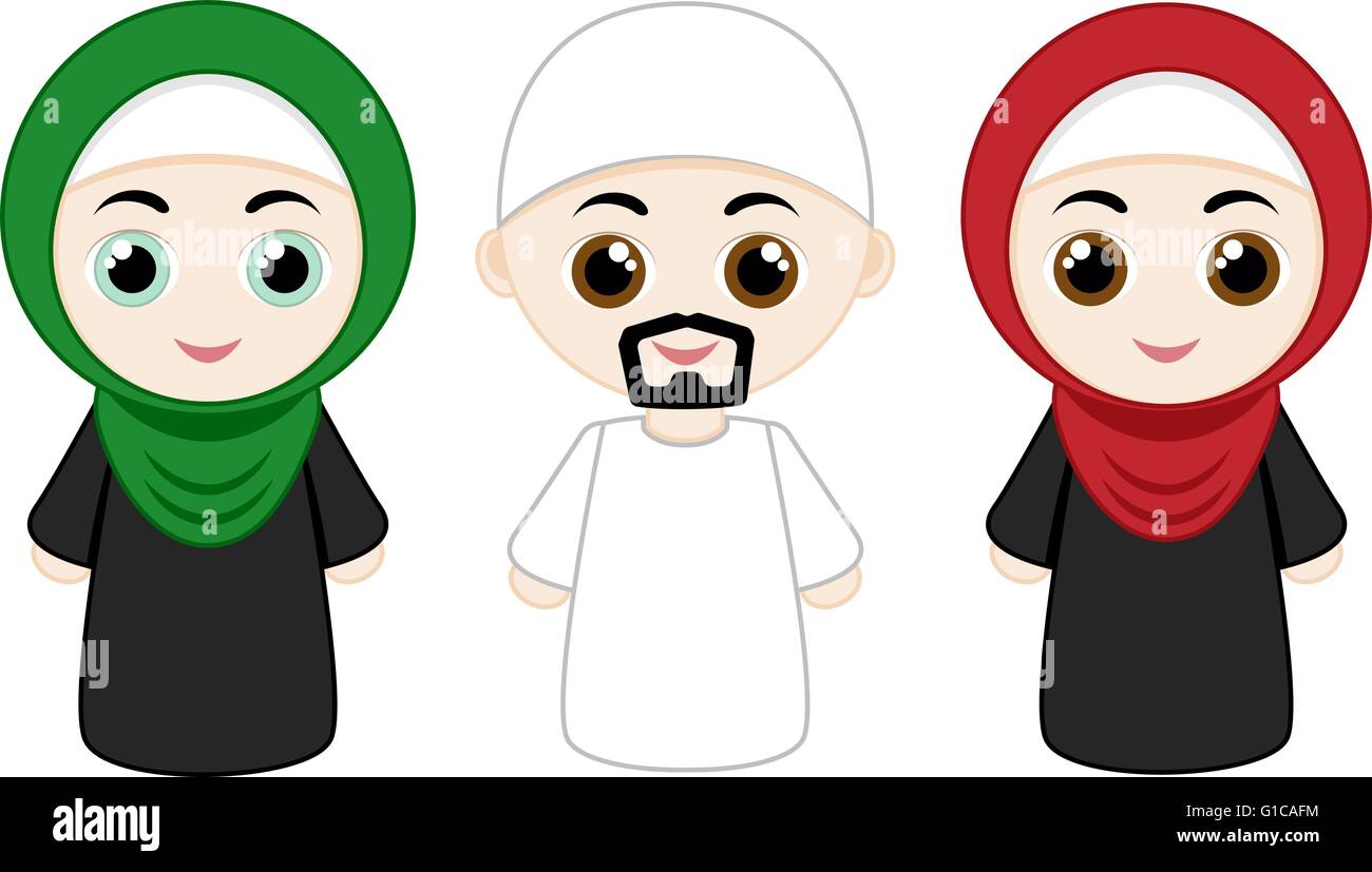 set of muslim people Stock Vector Image & Art - Alamy