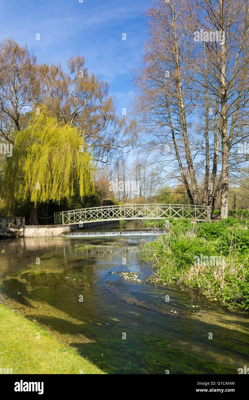 River walk along River Piddle at Athelhampton House and Gardens, near ...