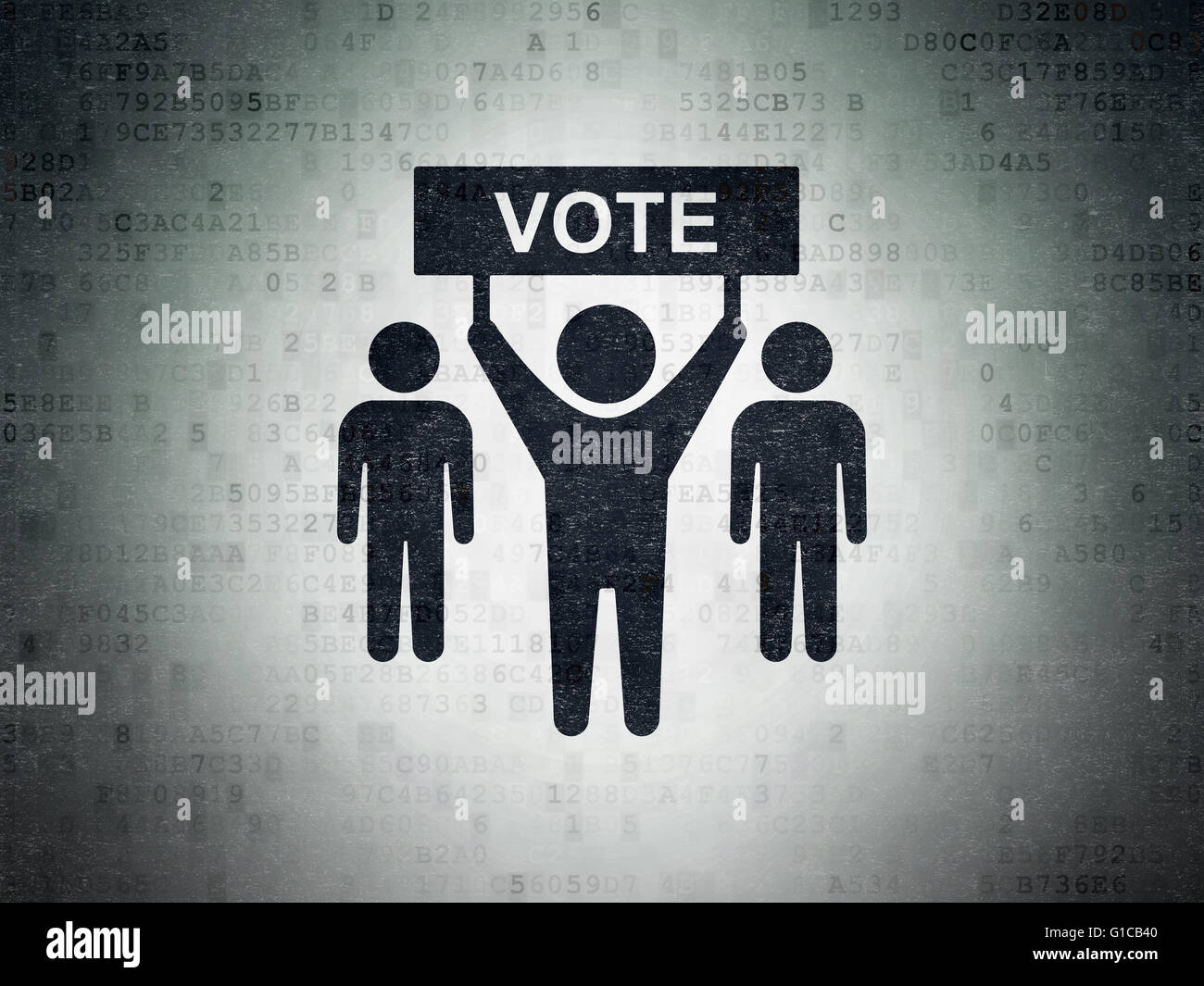 Political concept: Election Campaign on Digital Data Paper background ...