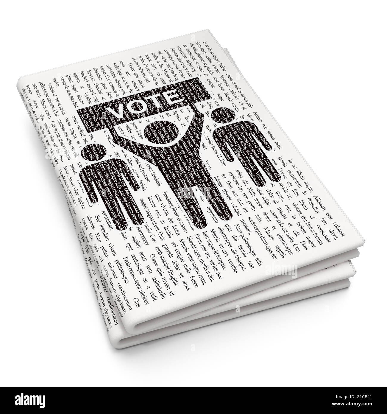 Politics concept: Election Campaign on Newspaper background Stock Photo ...
