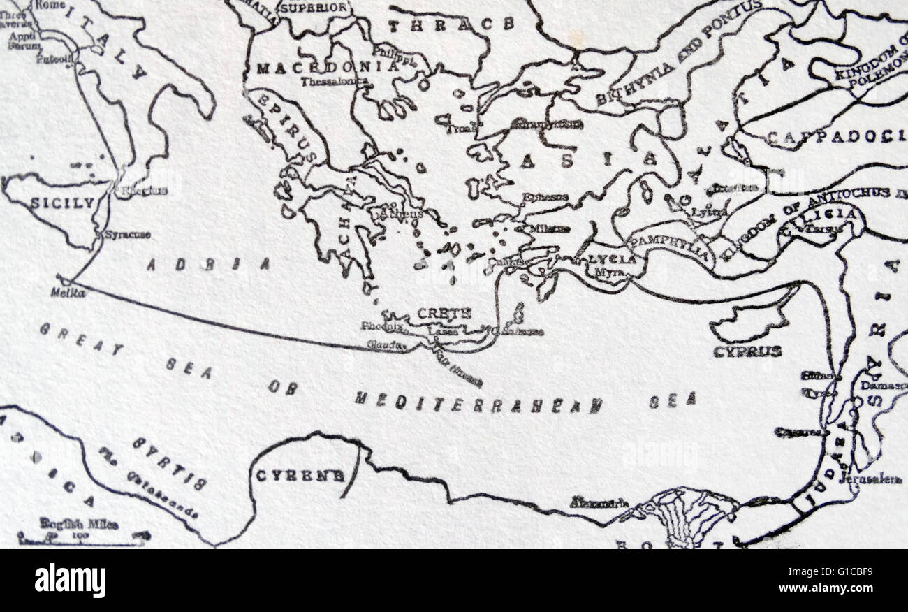 Sketch map to illustrate Saint Paul's Journeys. Saint Paul the Apostle ...