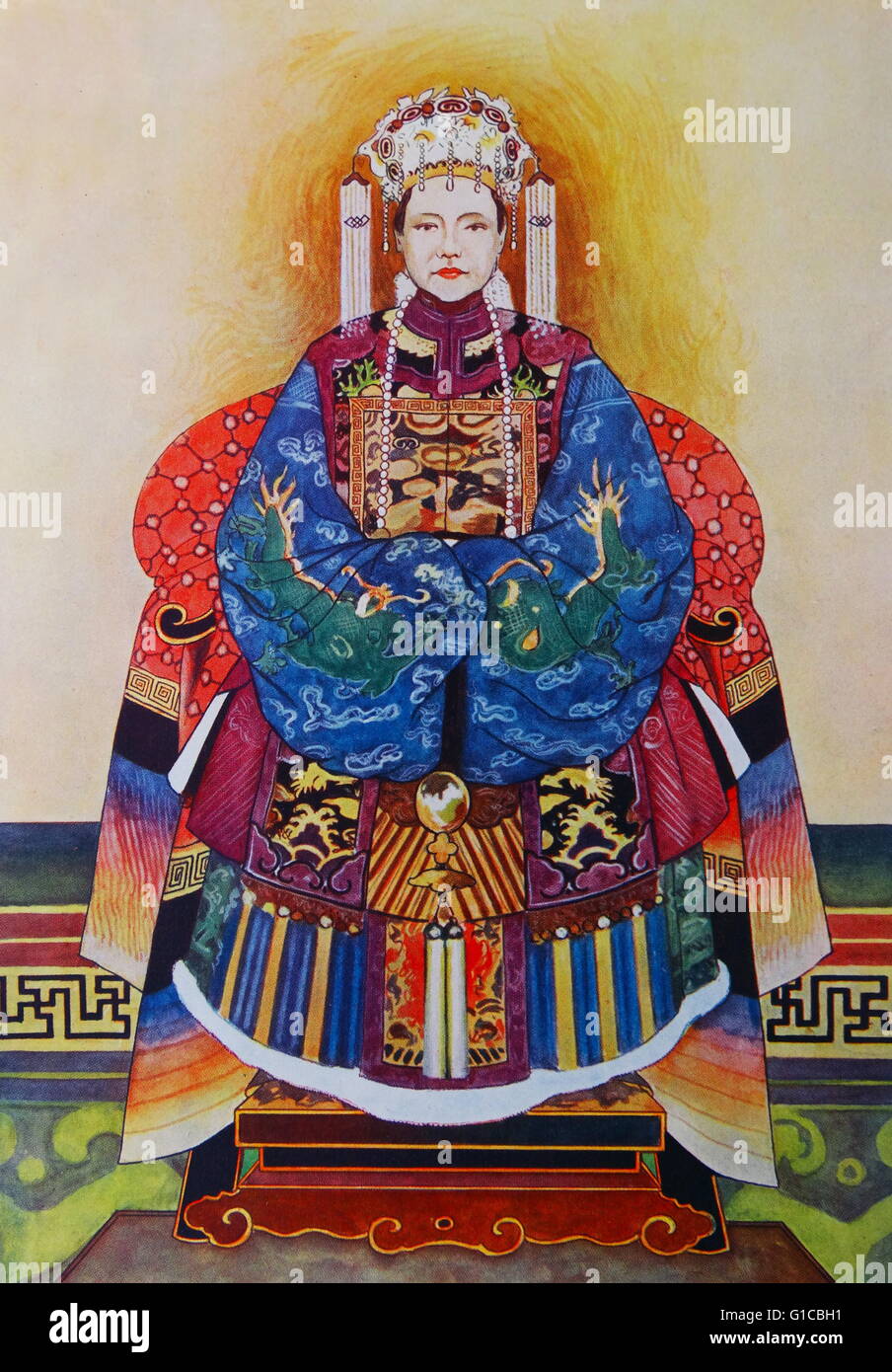 Painting of Empress Dowager Cixi (1835-1908) a Chinese empress dowager ... Painting of Empress Dowager Cixi (1835-1908) a Chinese empress dowager ...