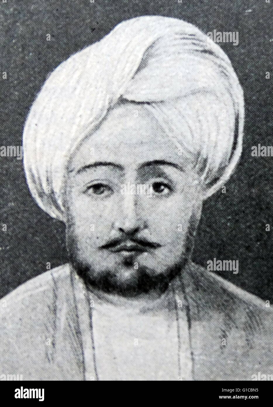 Portrait of Dost Mohammad Barakzai (1793-1863) founder of the Barakzai ...