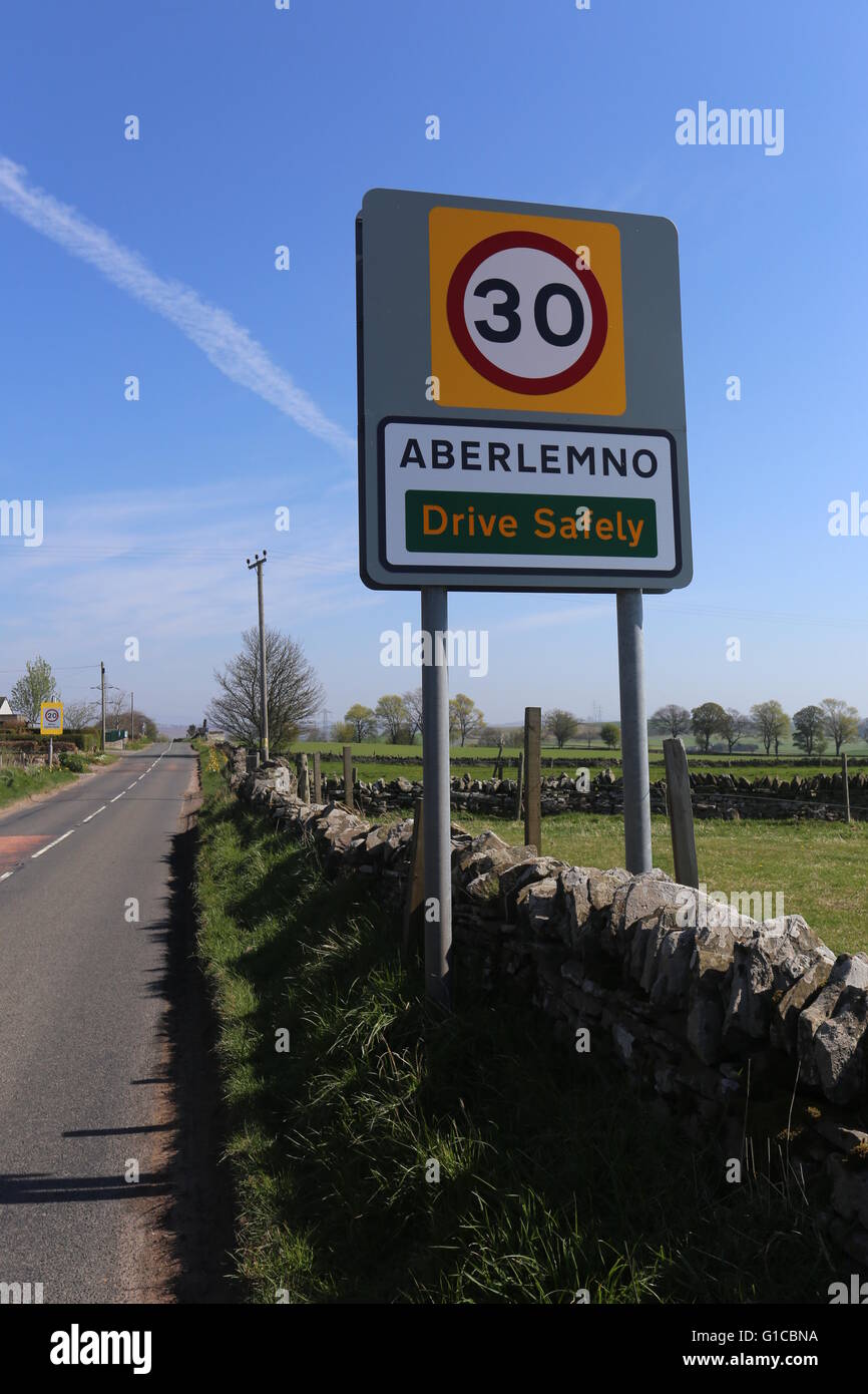 Aberlemno sign Scotland May 2016 Stock Photo - Alamy