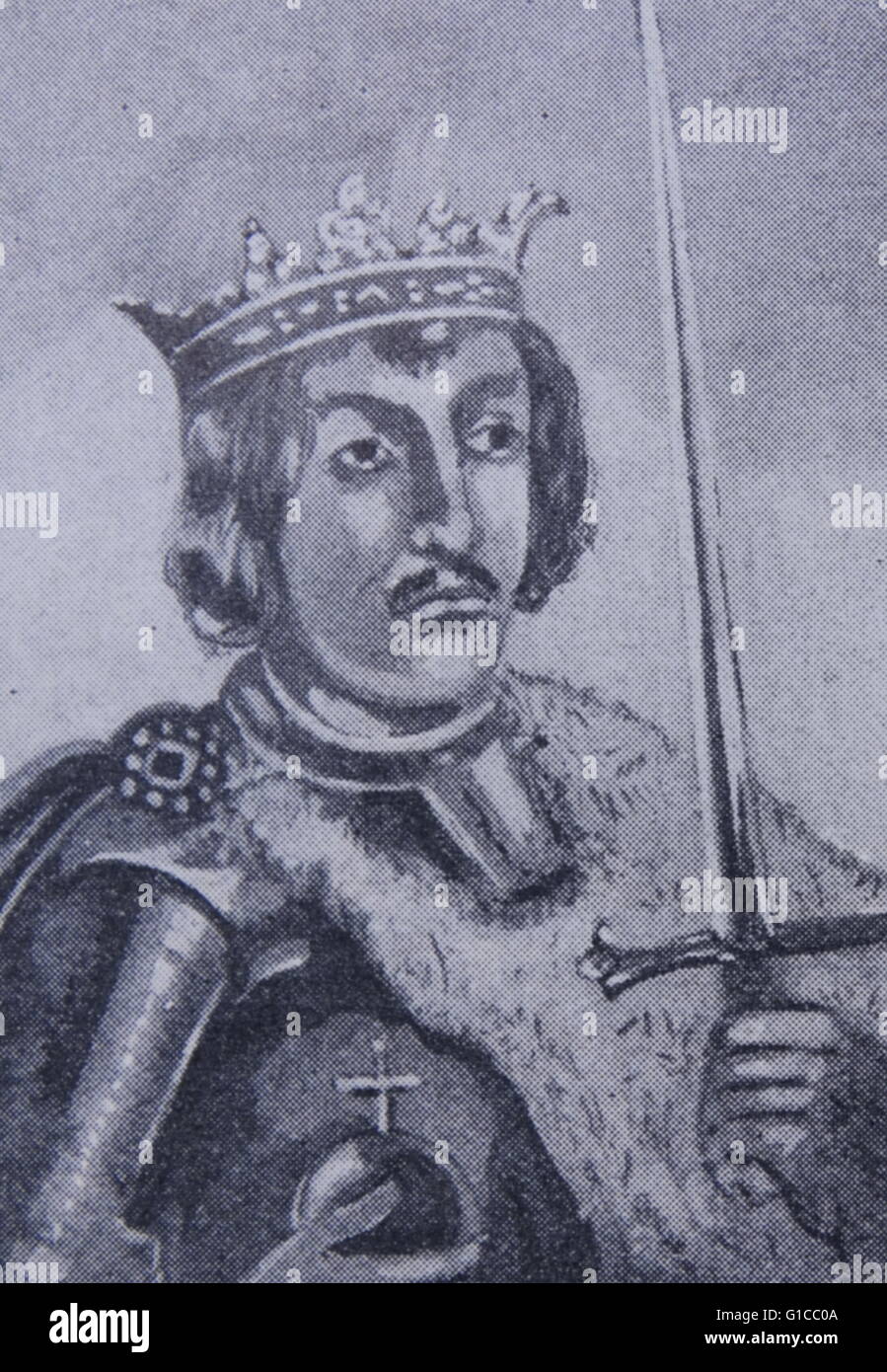 Portrait of King Christopher of Bavaria (1416-1448) King of Denmark ...