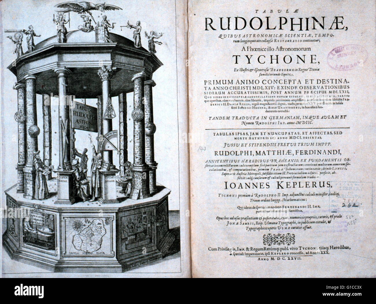 Frontispiece and title page of : 'Tabulae Rudolphinae : quibus ...