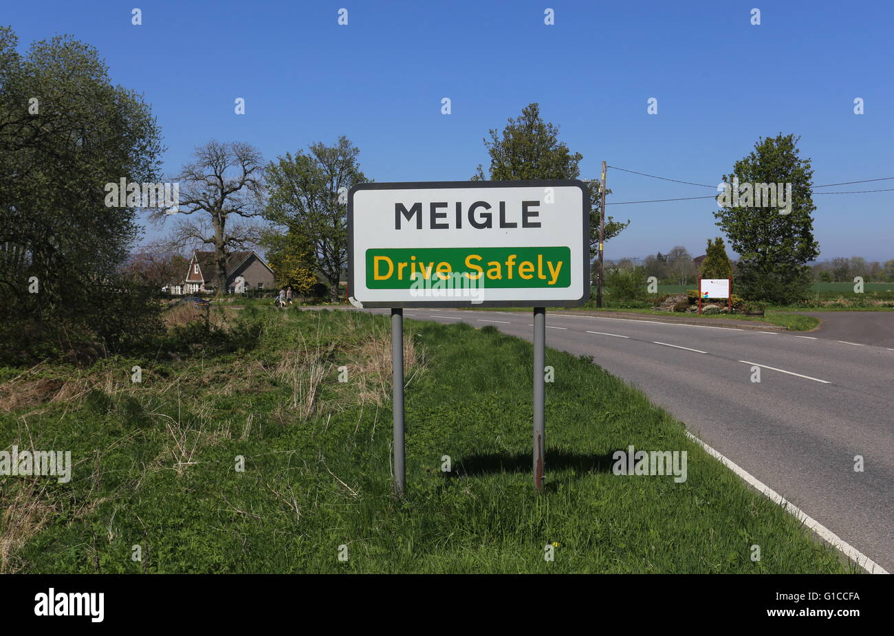 Meigle sign Scotland May 2016 Stock Photo - Alamy