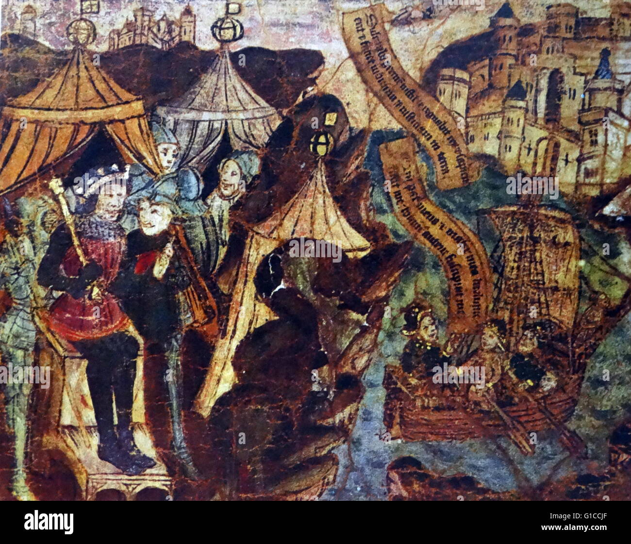 King Edward IV of England flees to Calais with the earl of Salisbury ...