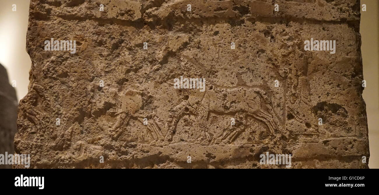 The White Obelisk of Ashurnasirpal I, a limestone monolith from Nineveh ...