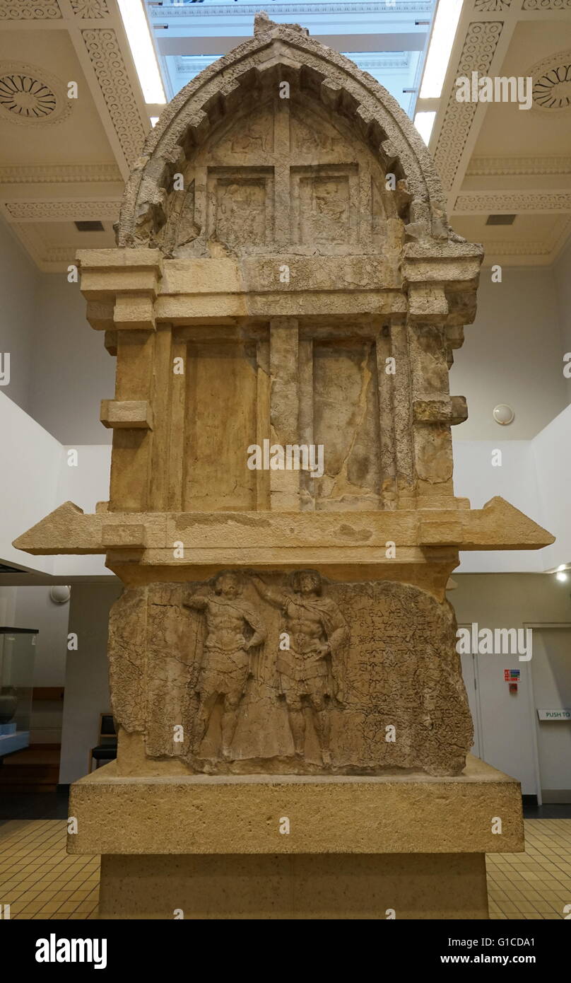 The upper part of the Tomb of Payava, a Lycian tall rectangular free ...