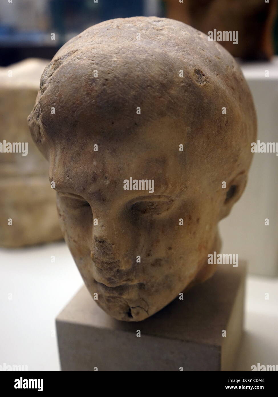 Marble head of an Athenian woman. Dated 440 BC Stock Photo - Alamy