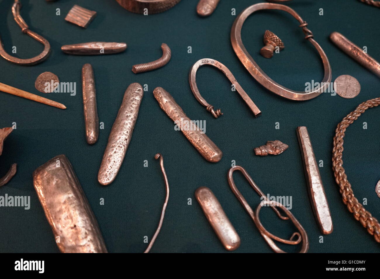 The Cuerdale Hoard, a hoard of more than 8,600 items, including silver ...