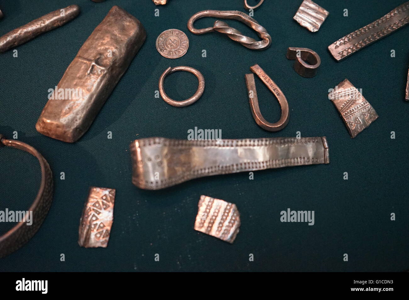 The Cuerdale Hoard, a hoard of more than 8,600 items, including silver ...