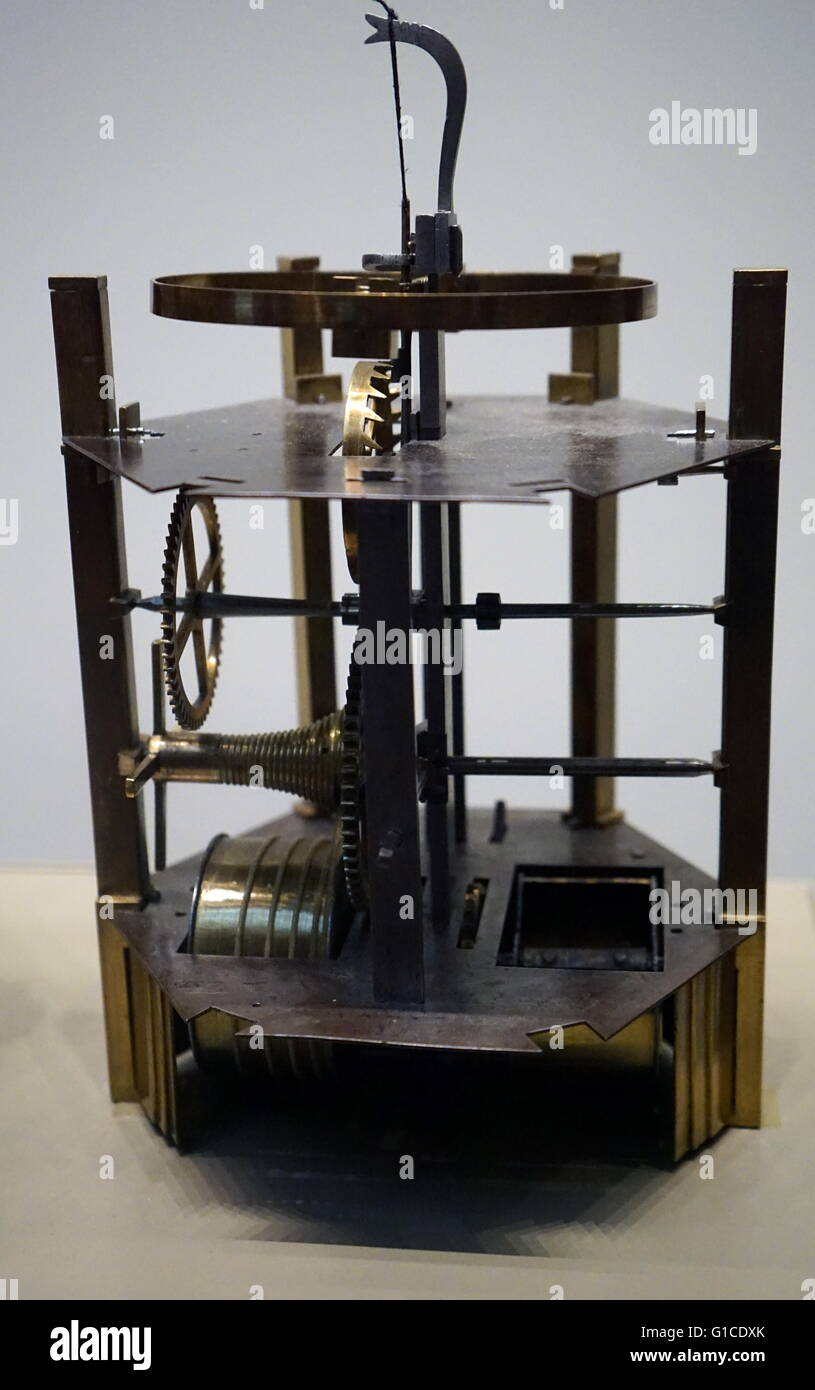 15th Century hexagonal clock in gothic style. Dated 1450 Stock Photo ...