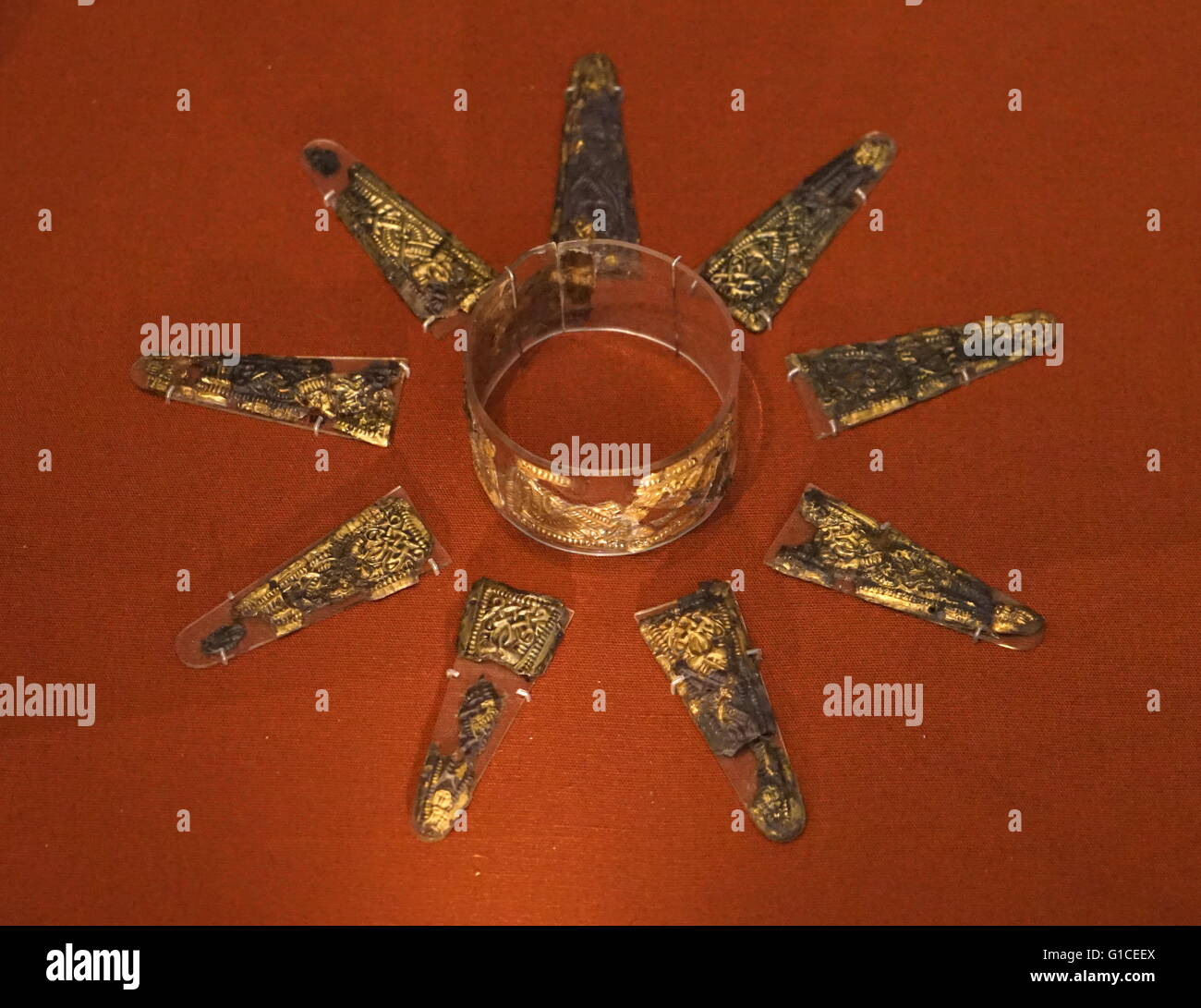 Pieces from an elaborate iron cauldron chain. Dated 7th Century AD ...