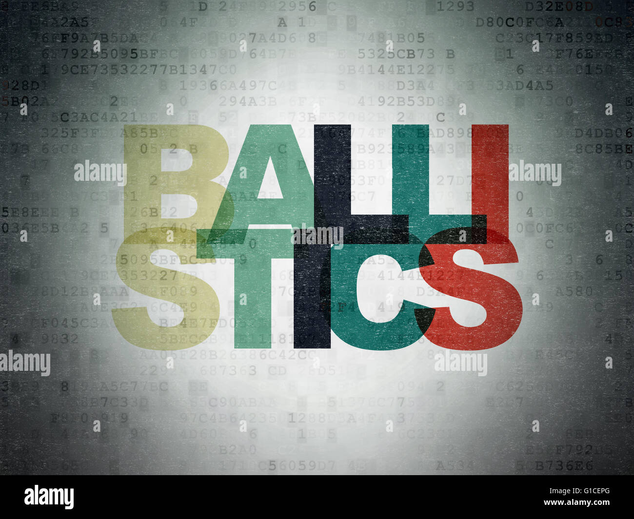 Science concept: Ballistics on Digital Data Paper background Stock ...