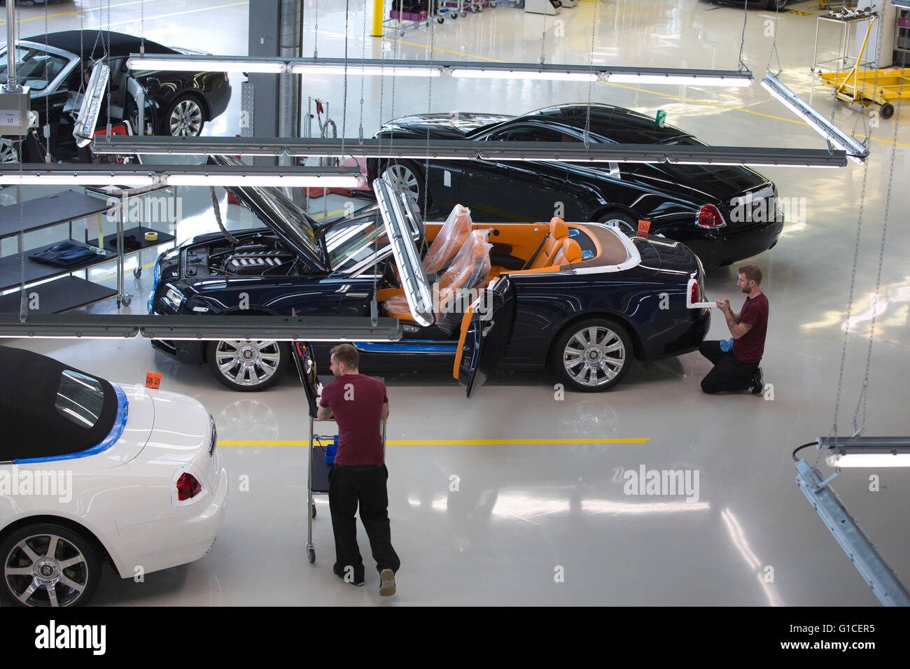 Rolls-Royce motor car assembly plant, Chichester, West Sussex, England ...