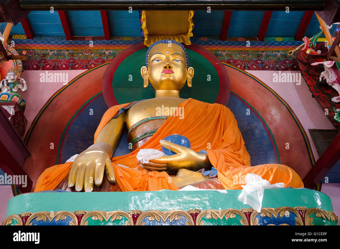 Buddha Statue at Himalaya Nyinmapa Buddhist Temple, Manali, Himachal ...
