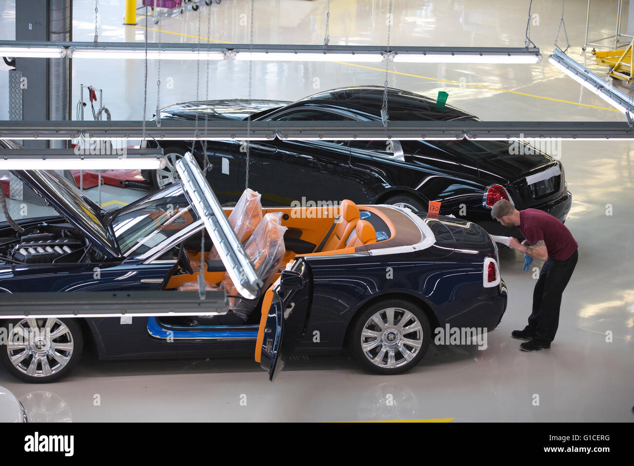 Rolls-Royce motor car assembly plant, Chichester, West Sussex, England ...