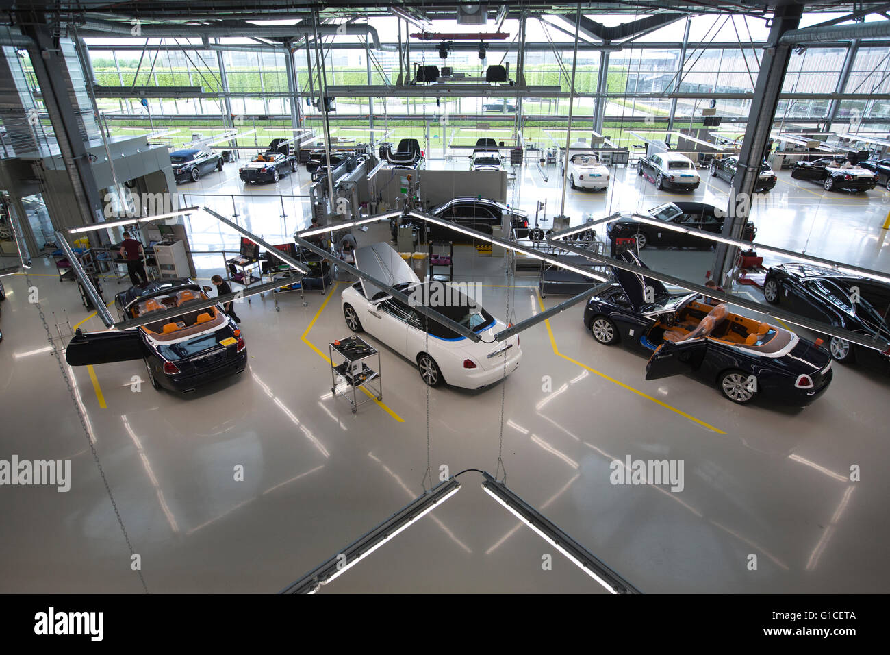 Rolls-Royce motor car assembly plant, Chichester, West Sussex, England ...