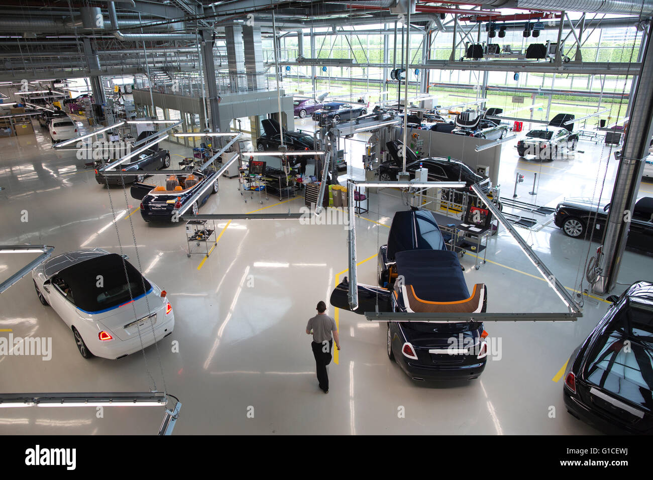 Rolls-Royce motor car assembly plant, Chichester, West Sussex, England ...