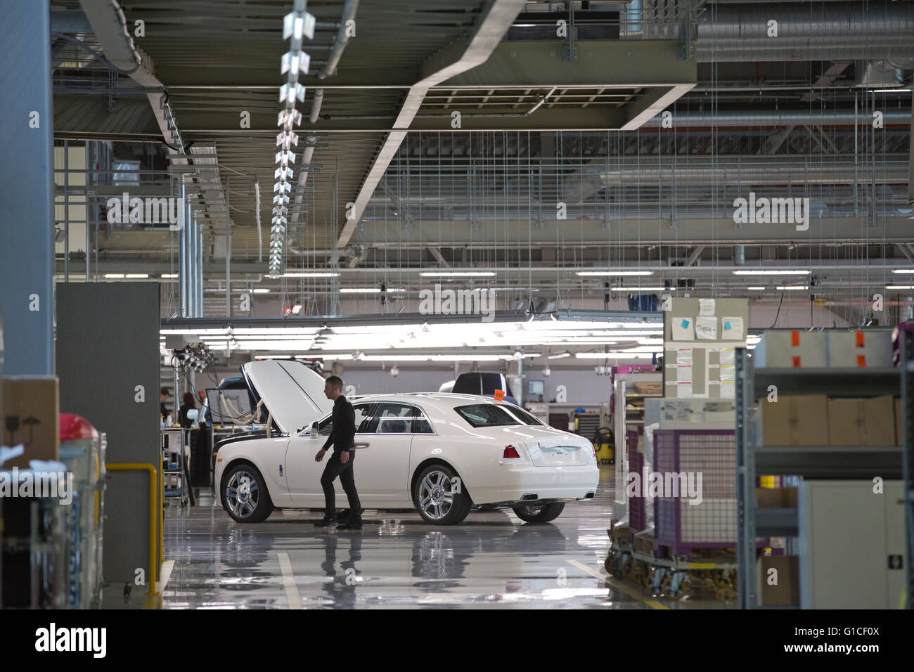 Rolls-Royce motor car assembly plant, Chichester, West Sussex, England ...