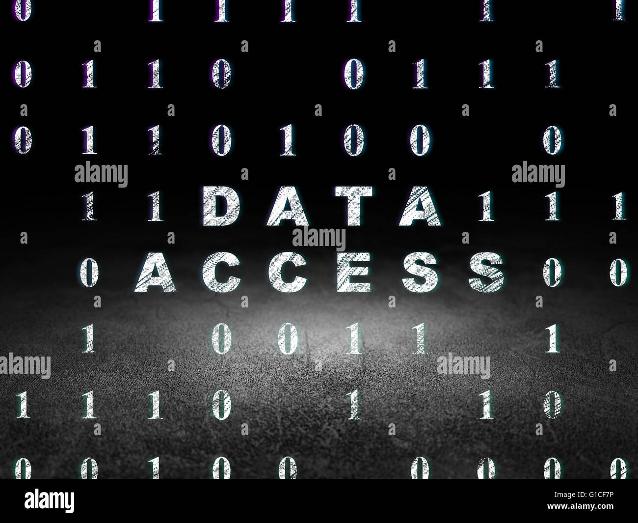 Information concept: Data Access in grunge dark room Stock Photo - Alamy