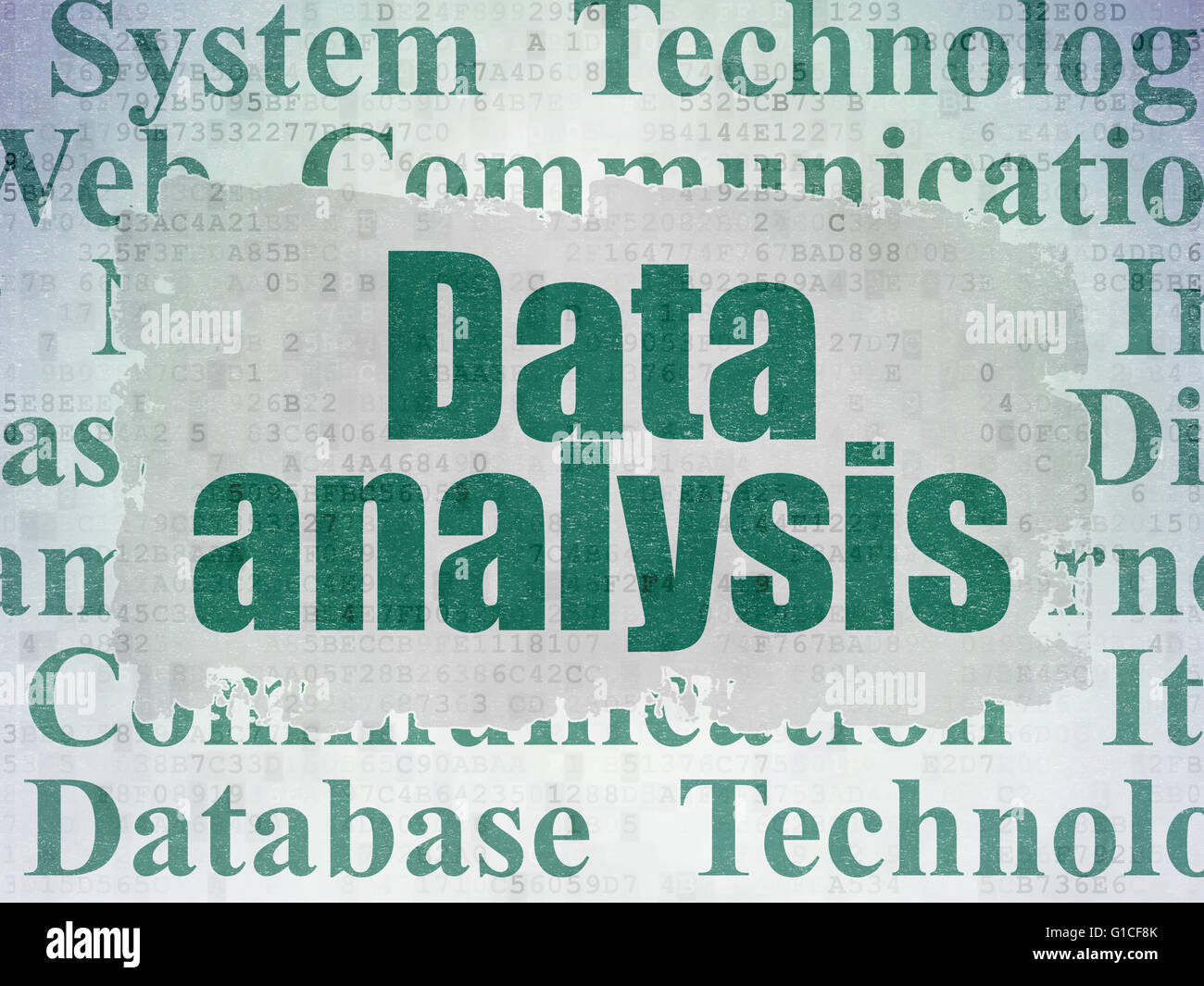 Data concept: Data Analysis on Digital Data Paper background Stock ...