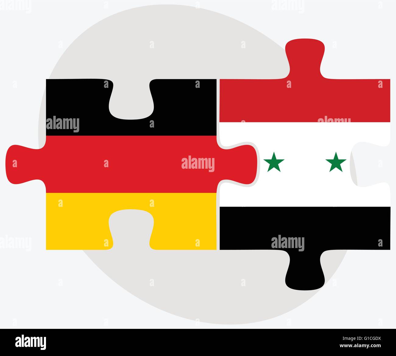 Vector Image - Germany and Syria Flags in puzzle isolated on white ...