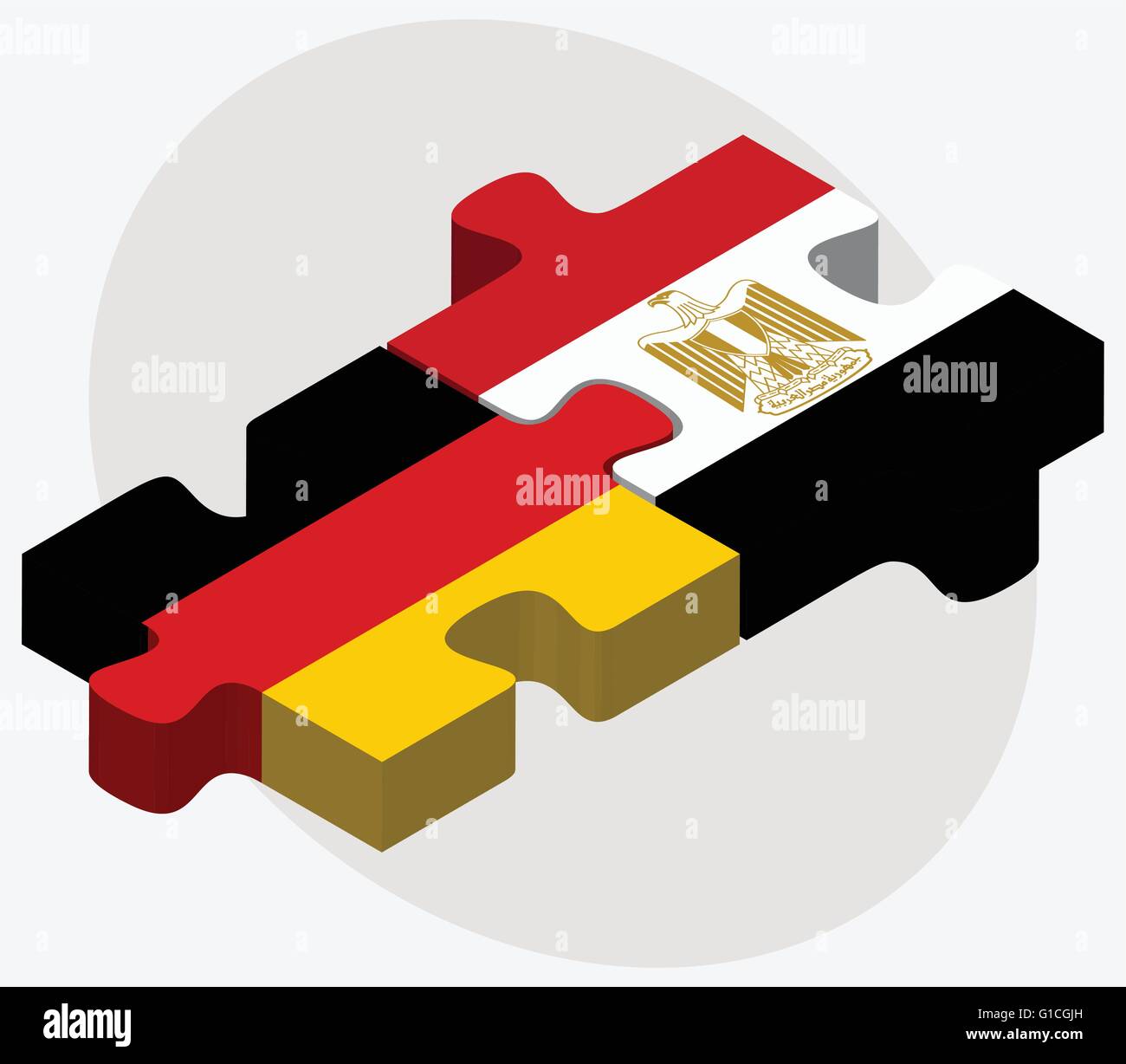 Vector Image - Germany and Egypt Flags in puzzle isolated on white ...