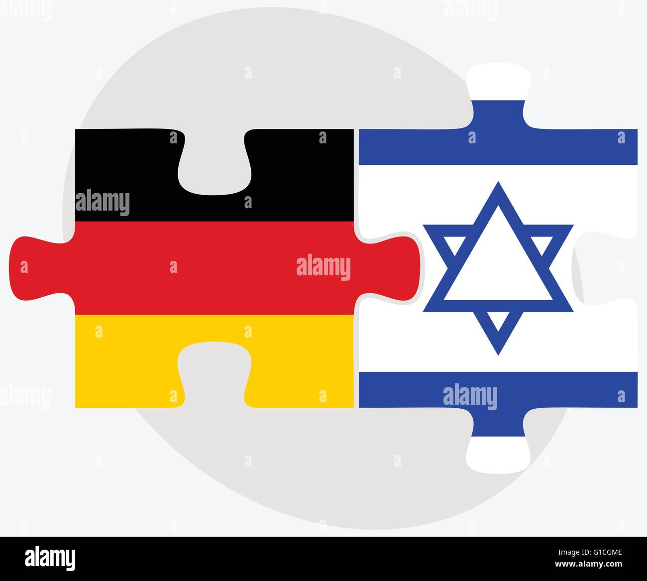 Vector Image - Germany and Israel Flags in puzzle isolated on white ...