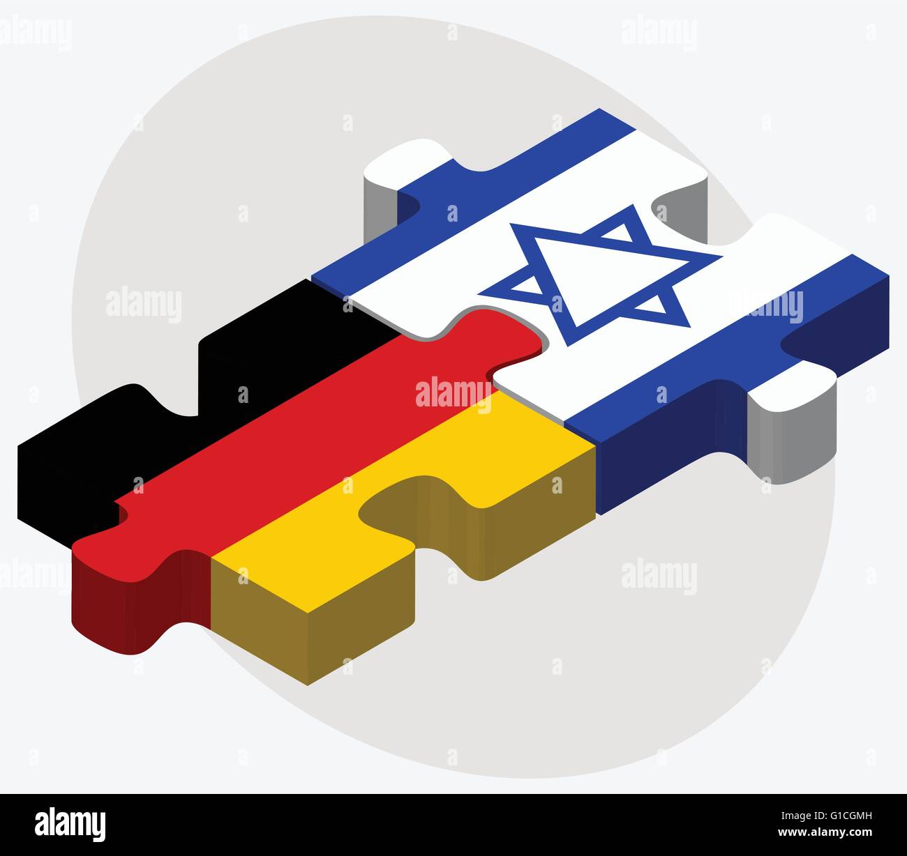 Vector Image - Germany and Israel Flags in puzzle isolated on white ...