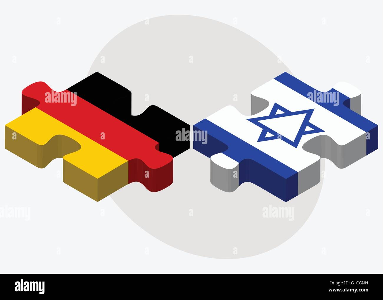 Vector Image - Germany and Israel Flags in puzzle isolated on white ...