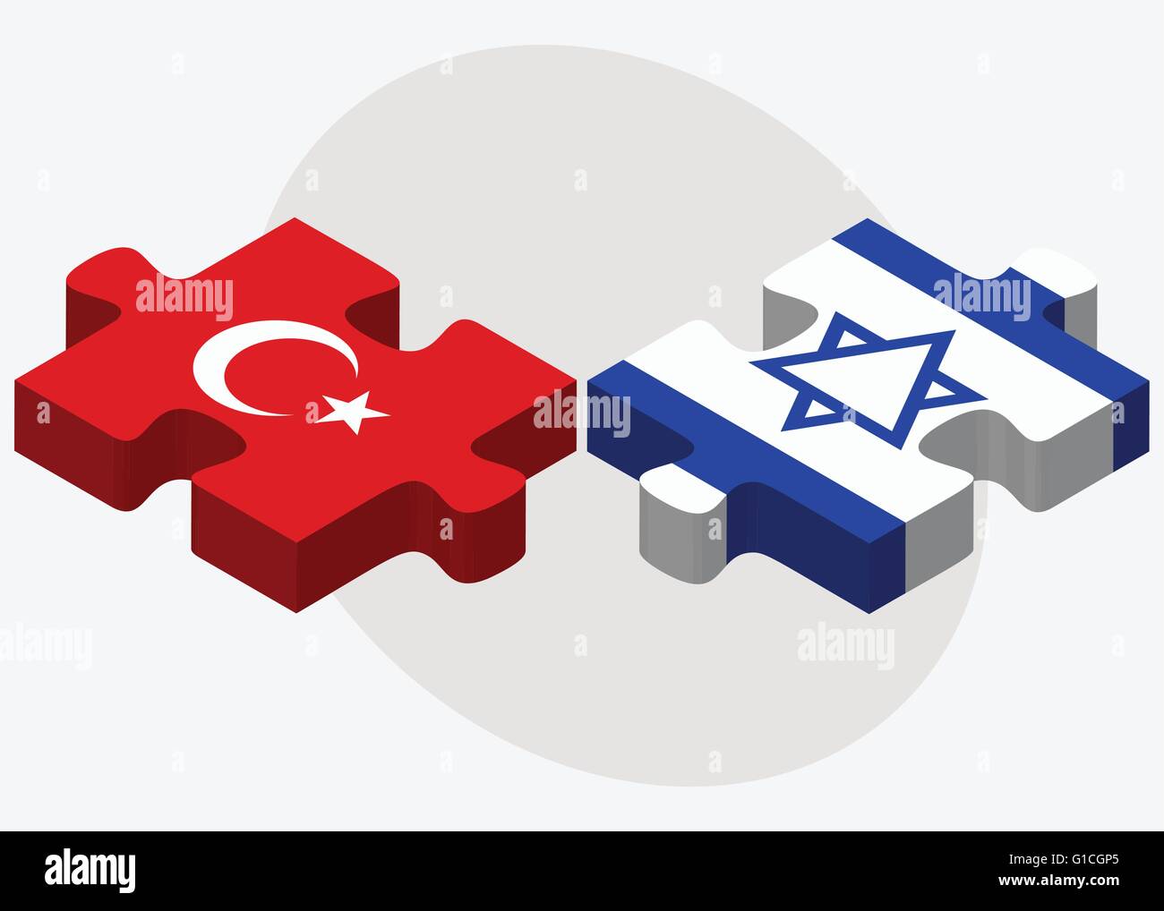 Vector Image - Turkey and Israel Flags in puzzle isolated on white ...