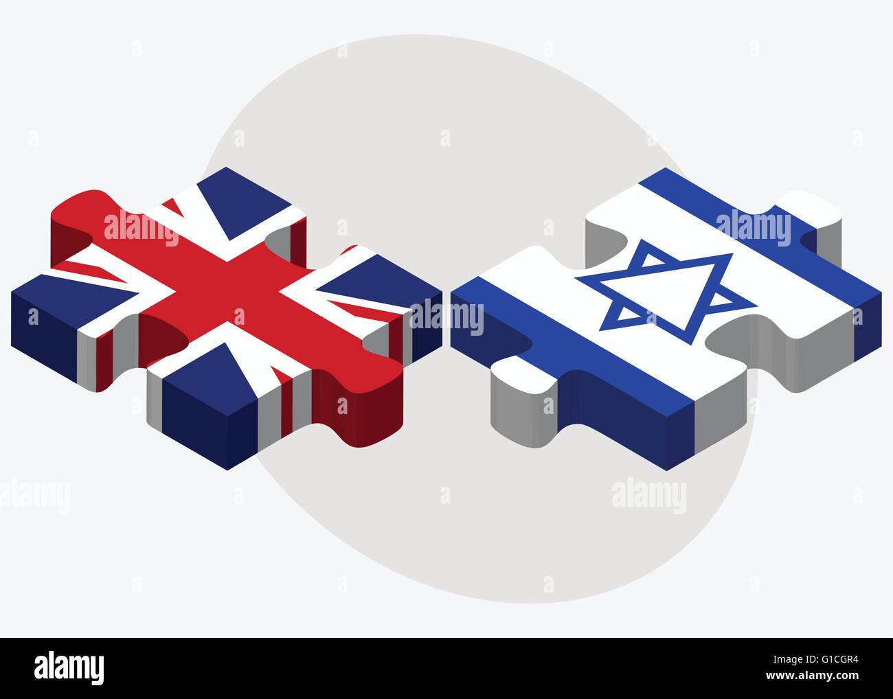 Vector Image - United Kingdom and Israel Flags in puzzle isolated on ...