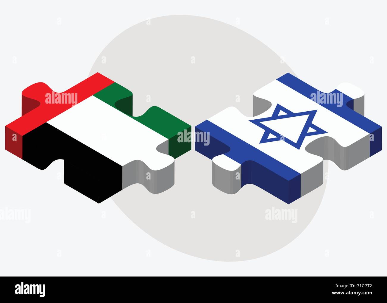 Vector Image - United Arab Emirates and Israel Flags in puzzle isolated ...