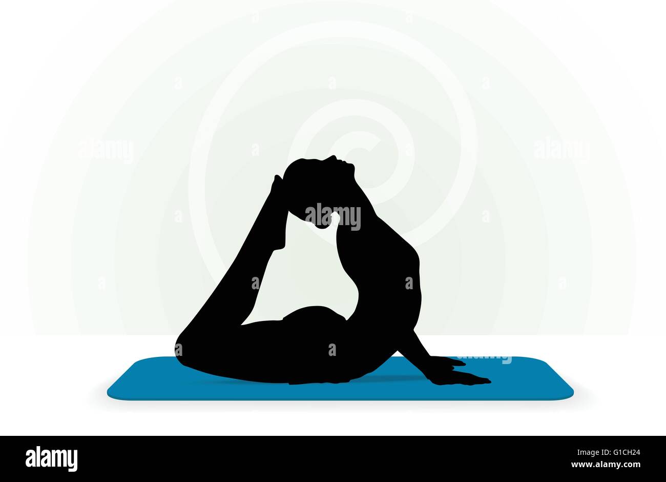 Vector Image - Yoga pose isolated on white background Stock Vector ...