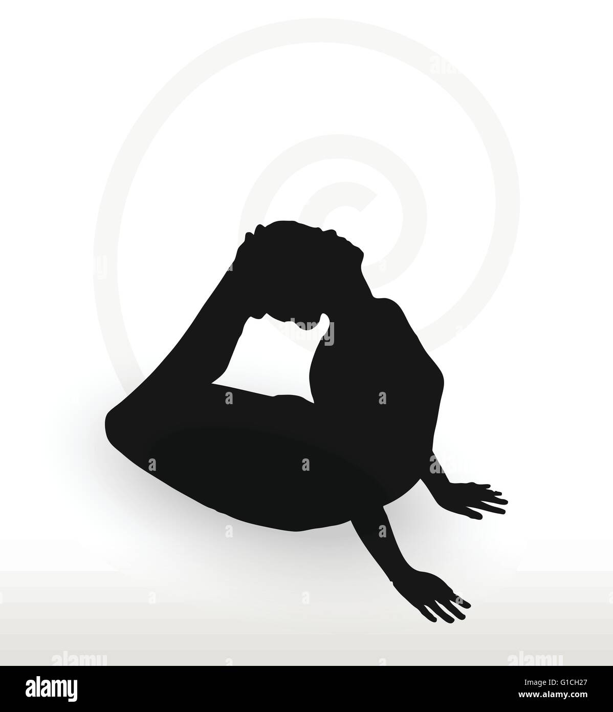 Vector Image - Yoga pose isolated on white background Stock Vector ...