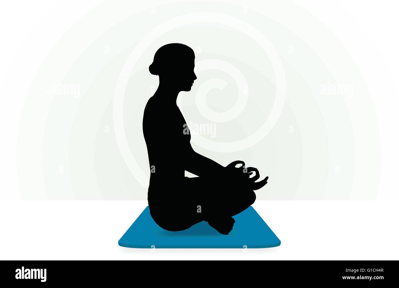 Vector Image - Yoga pose isolated on white background Stock Vector ...