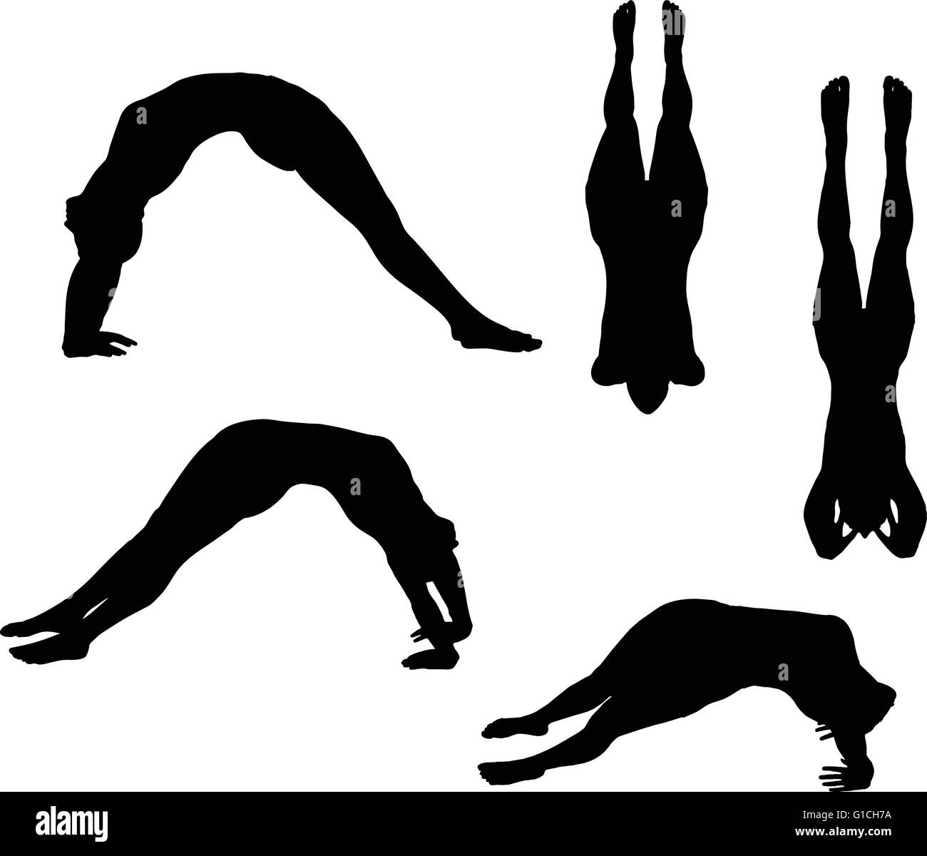 Vector Image - Yoga pose isolated on white background Stock Vector ...