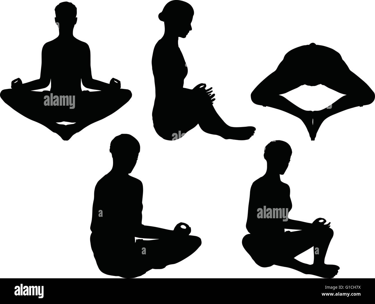 Vector Image - Yoga pose isolated on white background Stock Vector ...