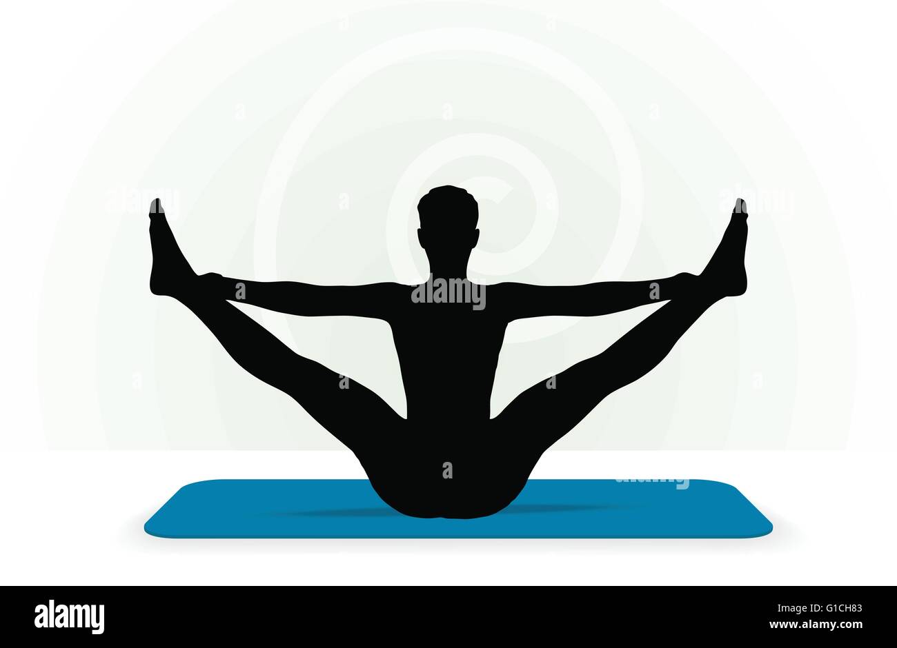 Vector Image - Yoga pose isolated on white background Stock Vector ...