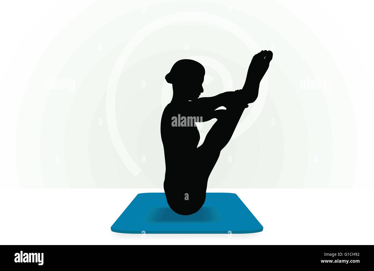 Vector Image - Yoga pose isolated on white background Stock Vector ...