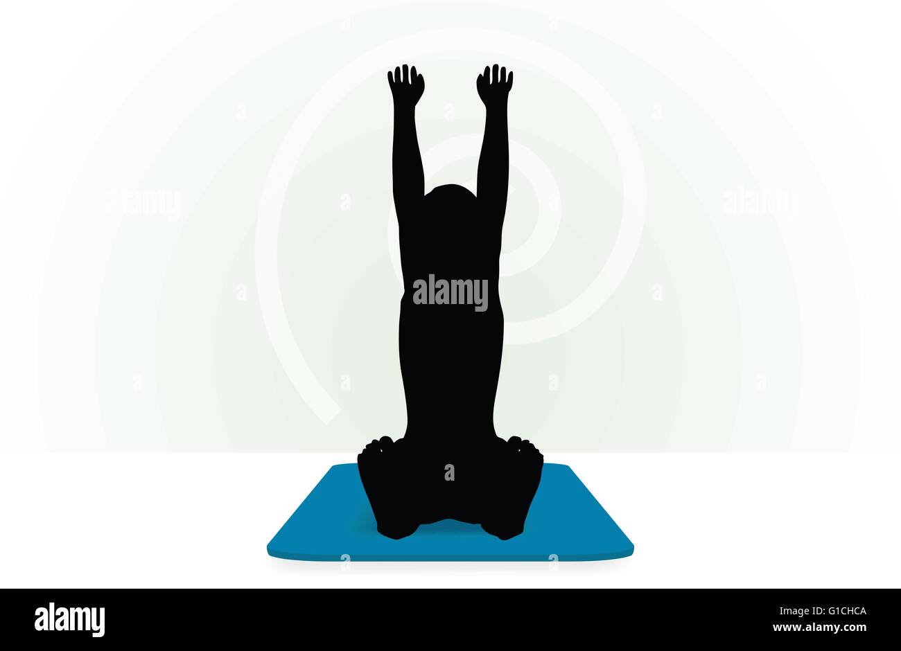Vector Image - Yoga pose isolated on white background Stock Vector ...